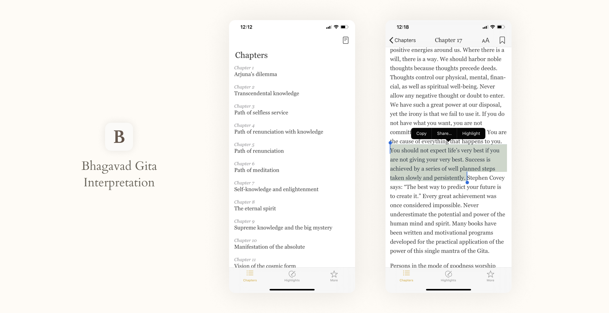 Bhagavad Gita Interpretation – The Teeny Apps